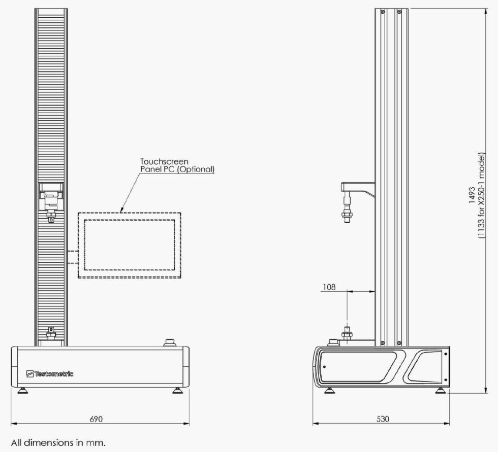 X250 Single-Column Range (1-3kN) - Testometric