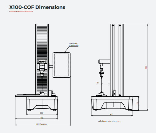 Dedicated friction testing machine based on the X100-1 model, complete ...